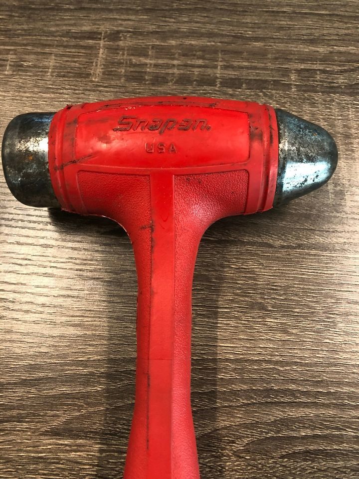 Snap On Tool 40oz Red Soft Grip Dead Blow Ball Peen Hammer Hbbd 40 ...