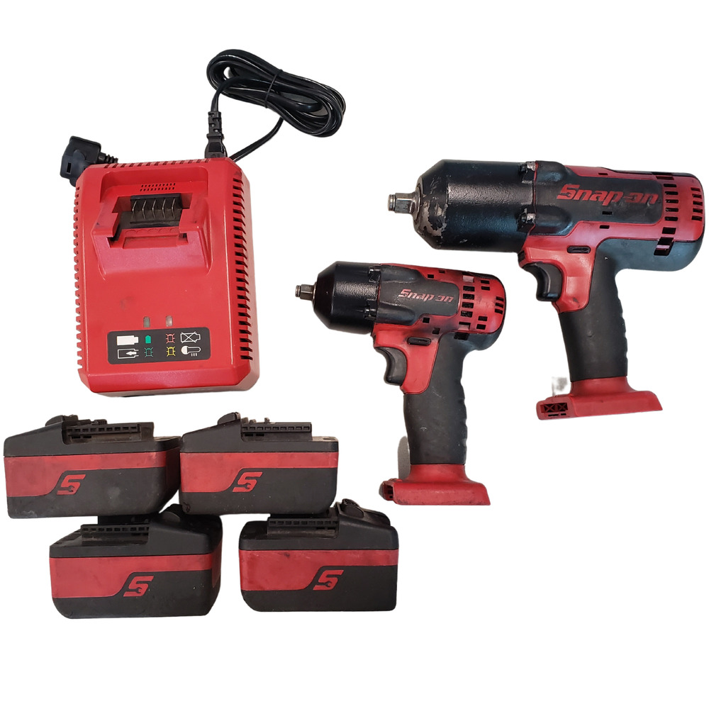 Snap-On ct8810a & ct8850 1/2" Cordless Impact Guns with 4 batteries ...