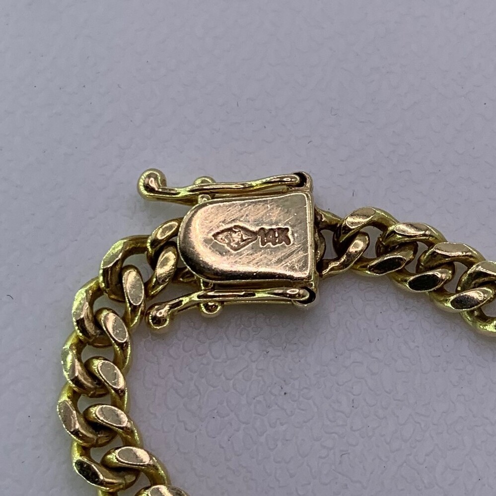 14k Yellow Gold Cuban Chain Necklace 29 Grams 22 Inches Long 4mm Wide ...