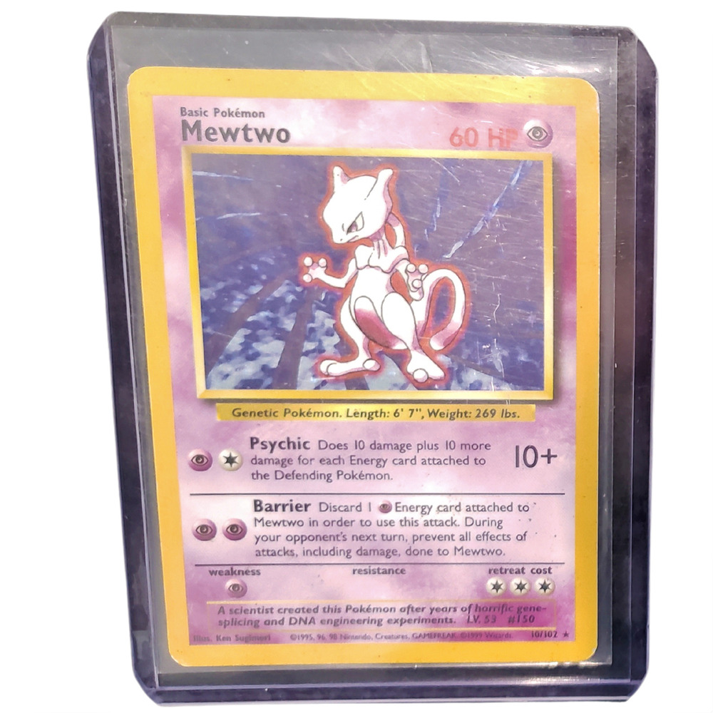 1999 Pokemon Base Set Mewtwo Holographic Card 6 10 Fastcash Pawn