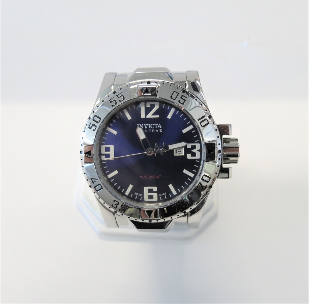 Invicta Reserve Excursion Men's Watch with Blue Dial and Stainless Band ...