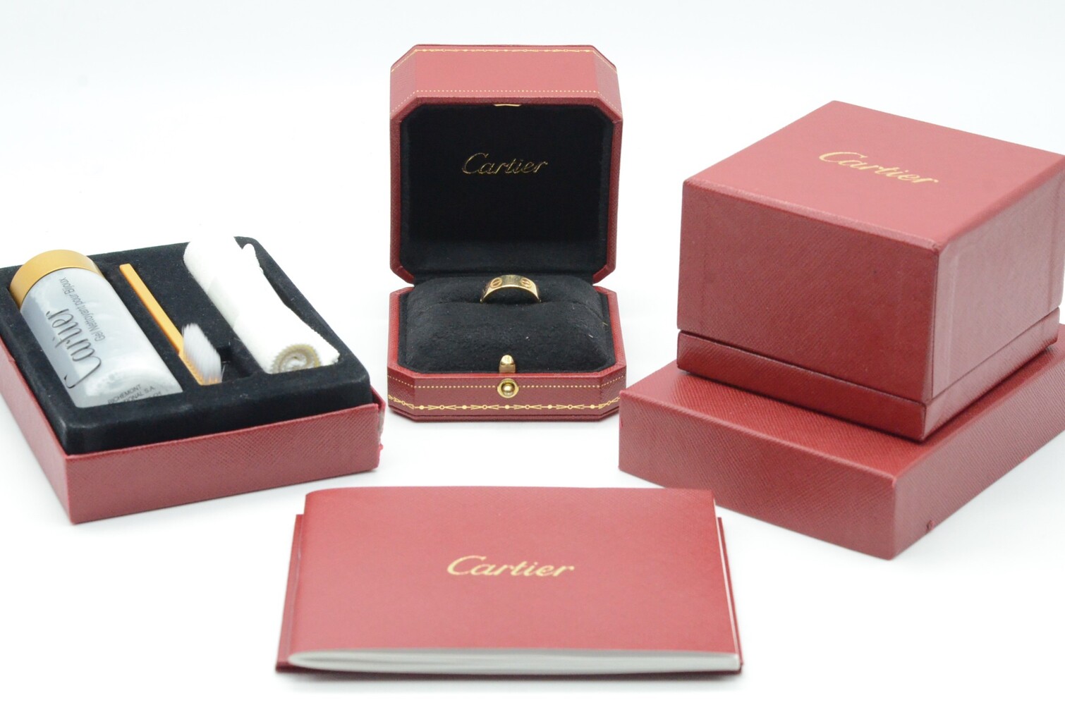 Cartier 18k Love Ring Size 6 52mm with Box, Card & Cleaning Kit ...