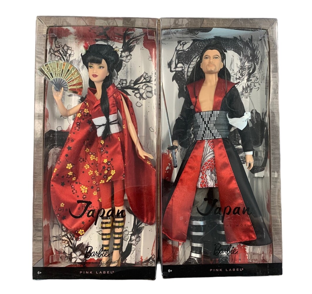 2010 Dolls of the World Japan Ken Samurai & Barbie Noblewoman Pink ...