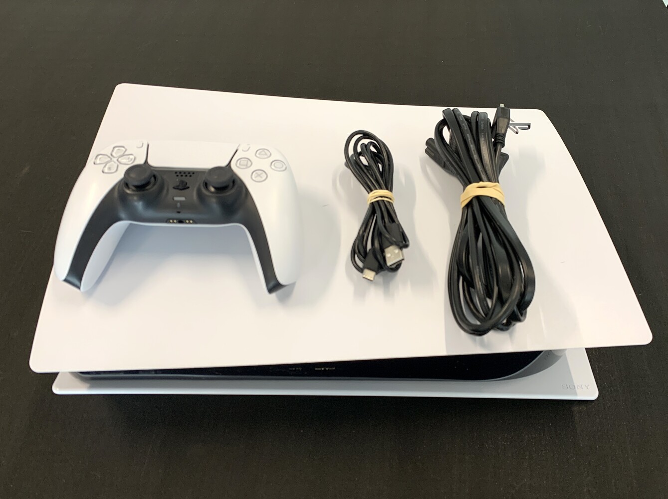 Sony PS5 Disc Version with Wires, Cords, and One Controller | Fastcash ...