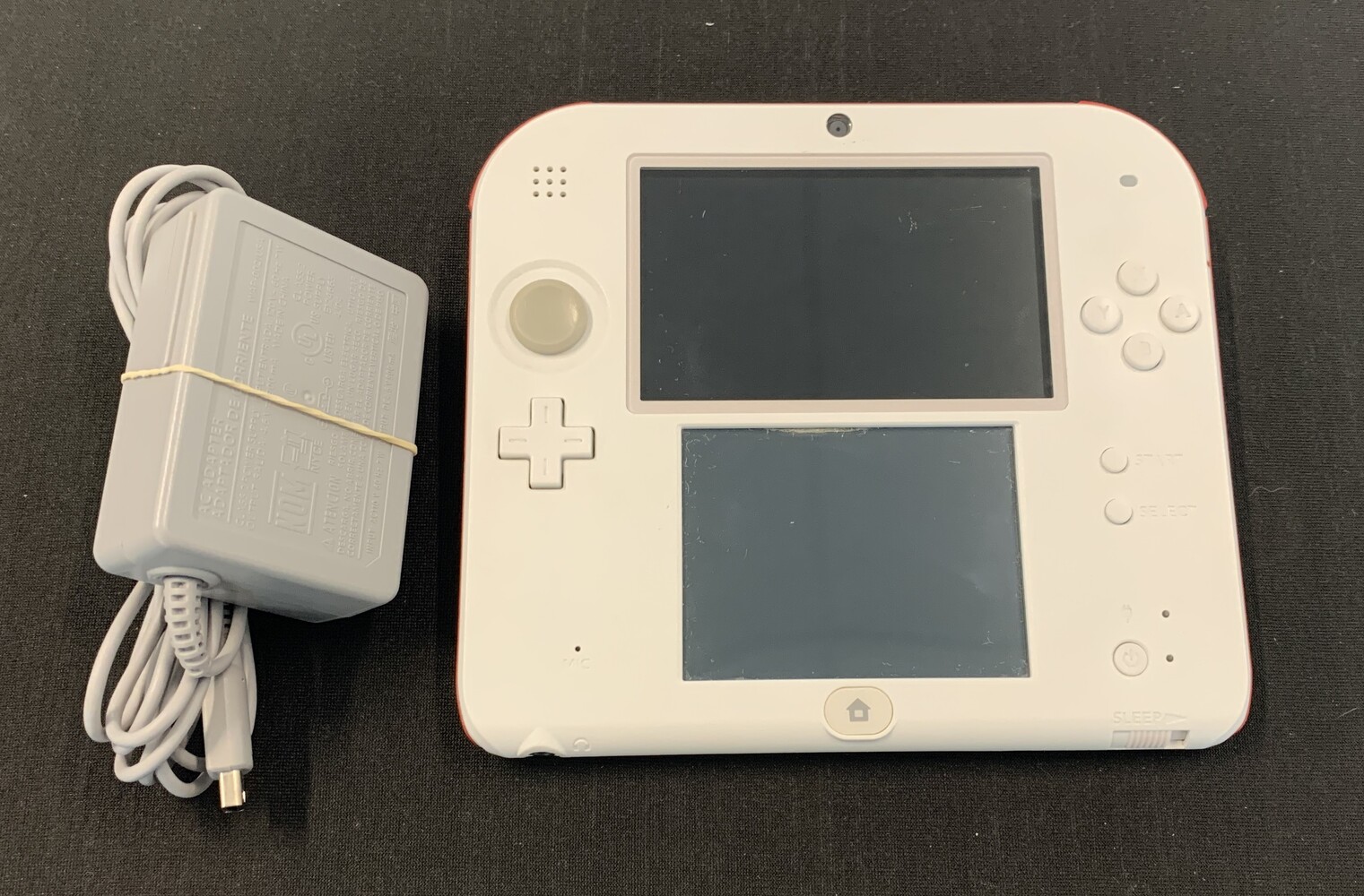 Nintendo 2DS Scarlet Red & White Console FTR-001 with Power Supply (No ...