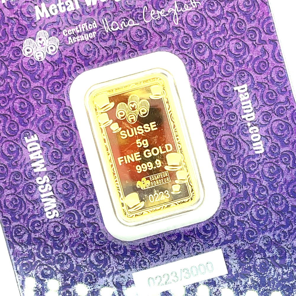 Willy Wonka Golden Ticket 5g Gold Bar Pamp Suisse Limited to just 3,000 ...